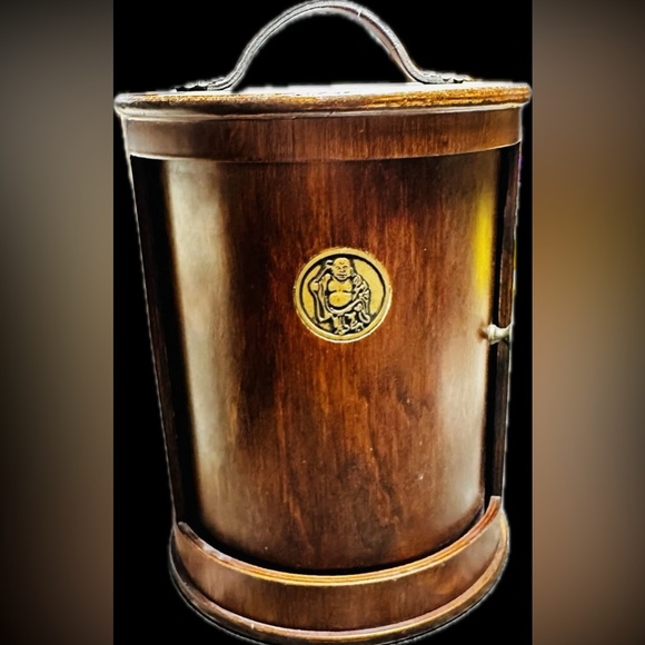 Accents | Pyrat Rum Round Wooden Barrel Lantern Box Sliding Door With ...